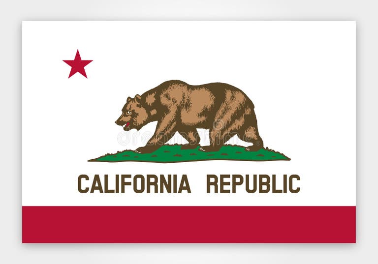 Accurate Correct California Ca State Flag Stock Vector - Illustration ...