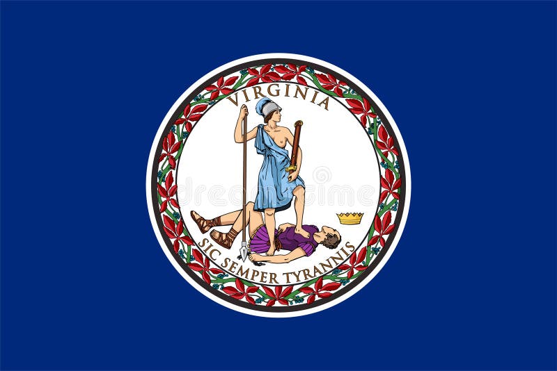 Accurate Correct Virginia VA State Flag Stock Vector - Illustration of ...