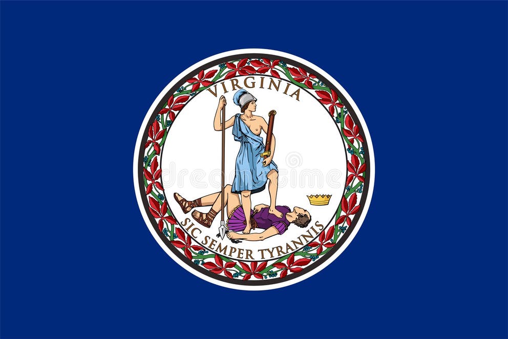 Accurate Correct Virginia VA State Flag Stock Vector - Illustration of ...