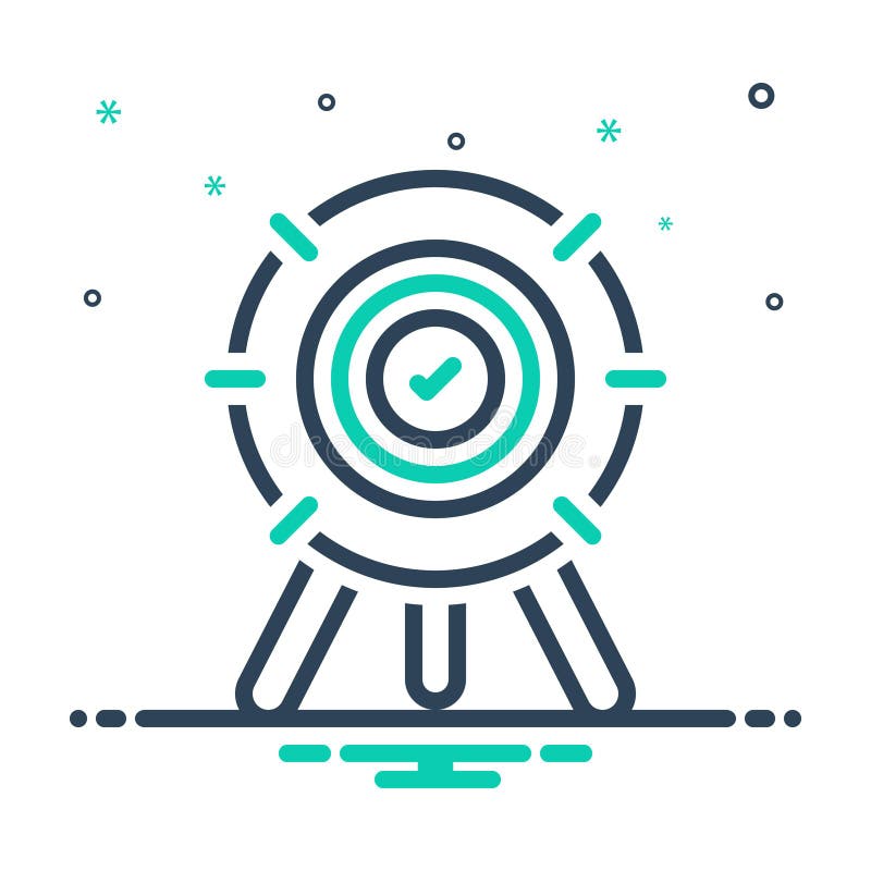 Mix Icon for Accurate, Target and Aim Stock Illustration - Illustration ...
