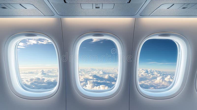 An Accurate Illustration of a Plane S Porthole, Featuring an Open ...