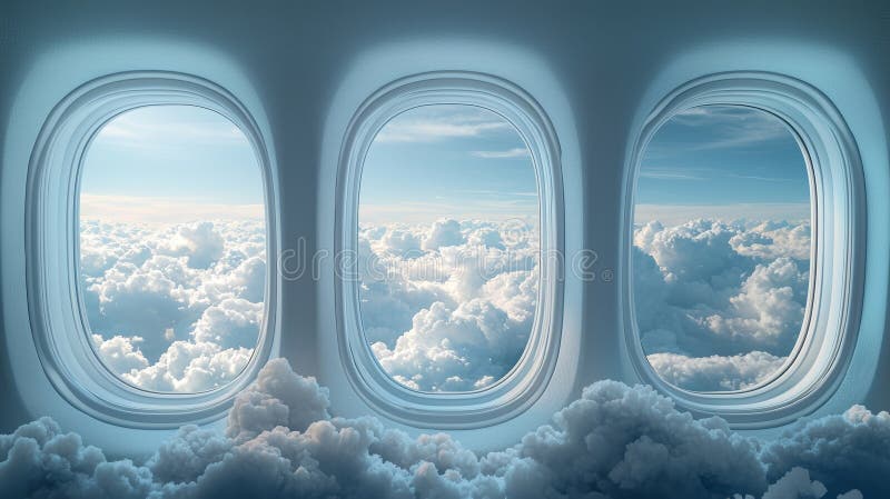An Accurate Illustration of a Plane Window in Flight, Displaying the ...