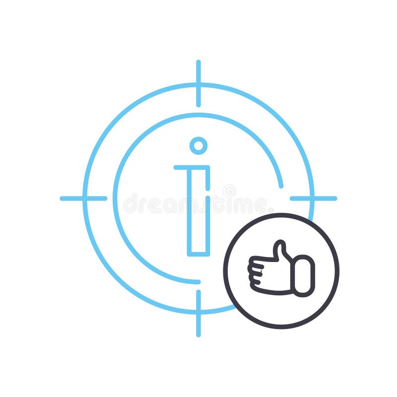 Accurate Info Line Icon, Outline Symbol, Vector Illustration, Concept ...