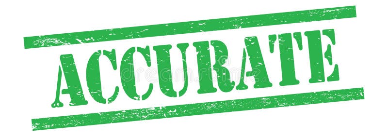 ACCURATE Text on Green Grungy Lines Stamp Stock Illustration ...