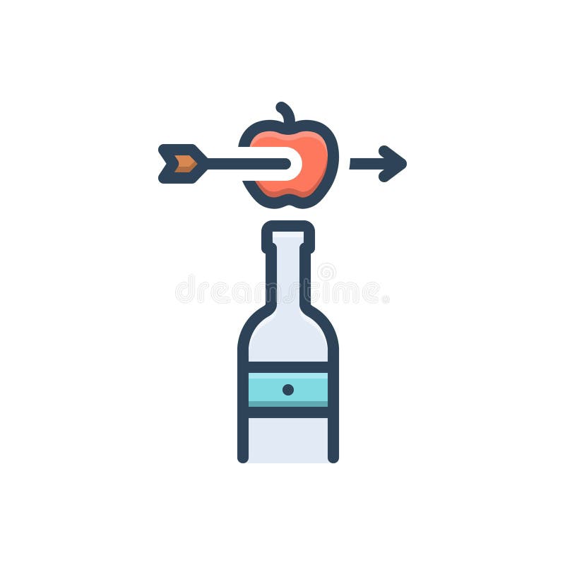 Color Illustration Icon for Accurately, Bottle and Target Stock ...