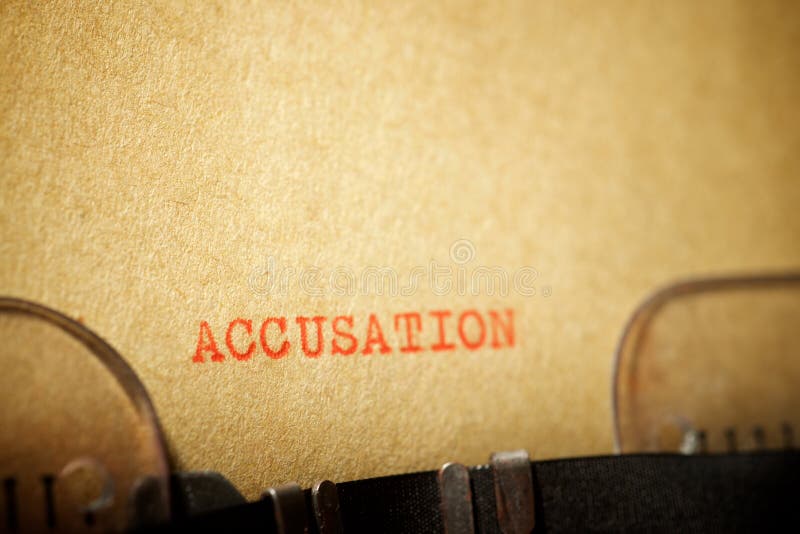 Accusation concept view stock image. Image of title - 325178611