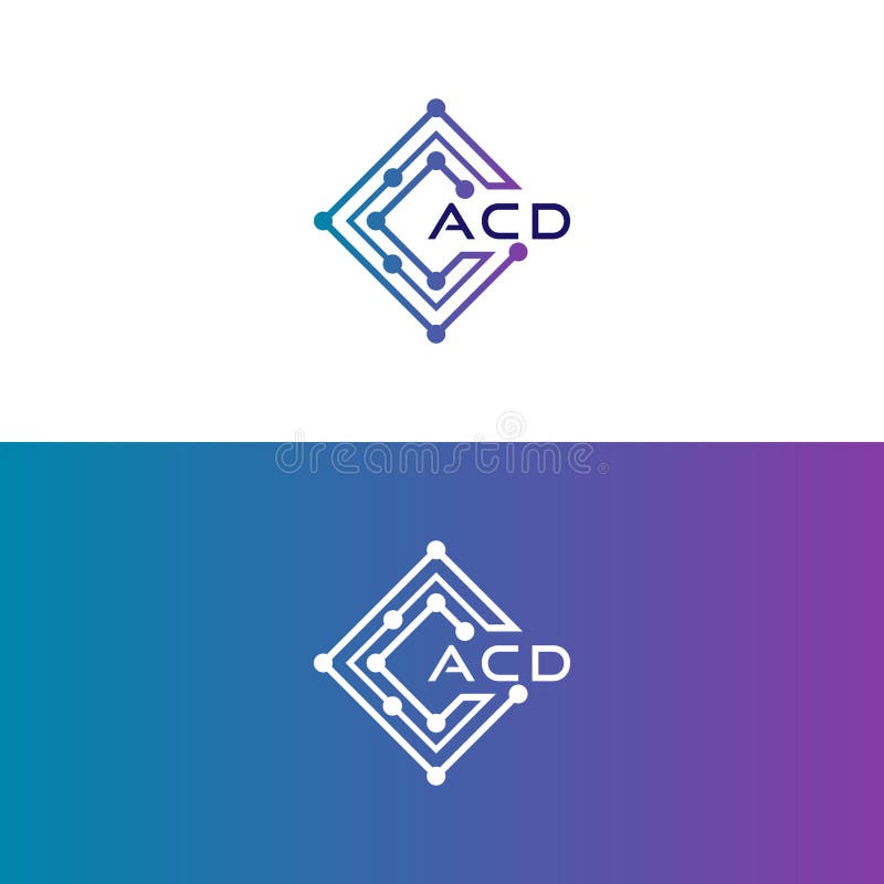 Acd Tech Initial Logo Design Icon for Technology, Digital, Tech ...