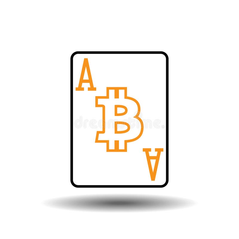 Ace of Bitcoins Vector Illustration Stock Vector - Illustration of ...