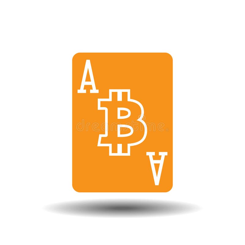 Ace of Bitcoins Vector Illustration Stock Vector - Illustration of ...