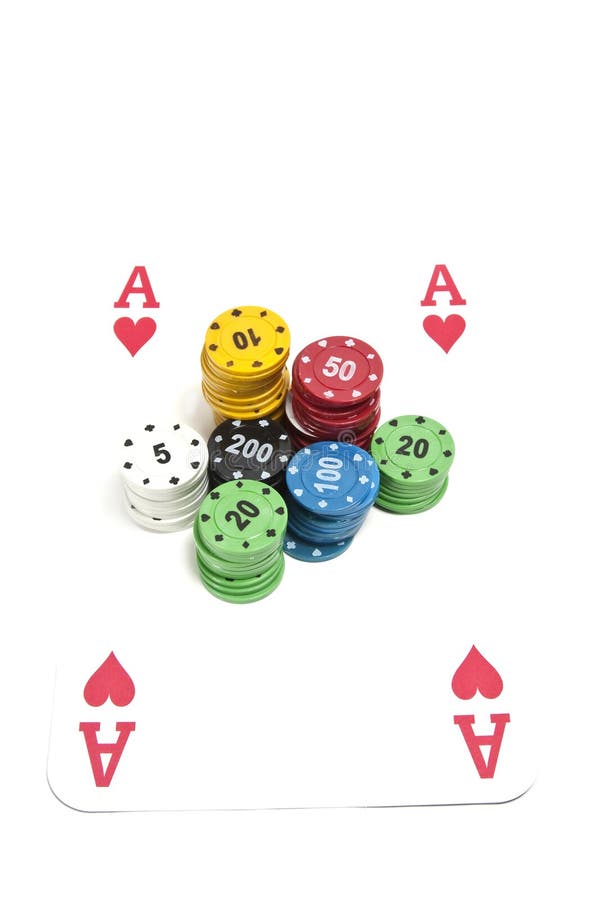 Ace and chips stock photo. Image of lucky, chips, poker - 15257274