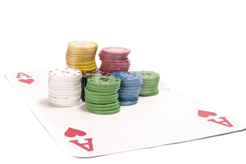 Ace and chips stock photo. Image of flush, isolate, risk - 15257294