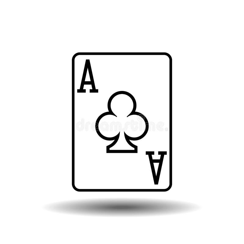 Ace of Clubs Vector Illustration Stock Vector - Illustration of white ...