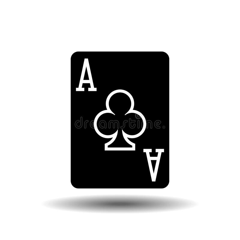 Ace of Clubs Vector Illustration Stock Vector - Illustration of sign ...
