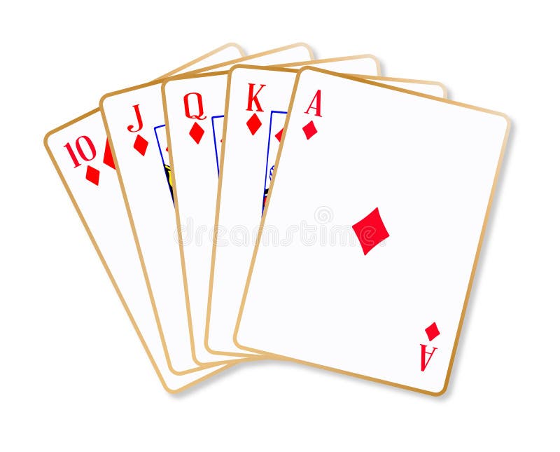 Ace Diamonds Flush stock illustration. Illustration of graphic - 56814792