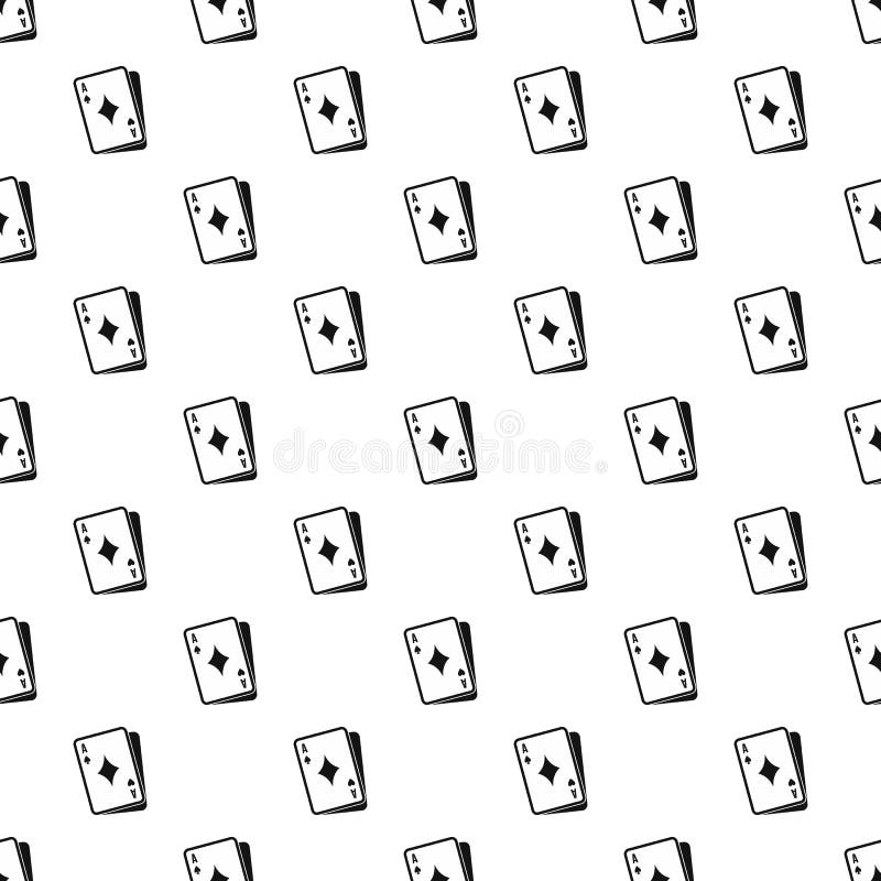 Ace of Diamonds Pattern, Simple Style Stock Vector - Illustration of ...