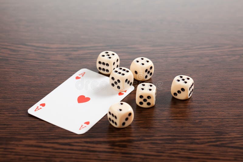 Ace and dices stock image. Image of green, dice, gambling - 13568863