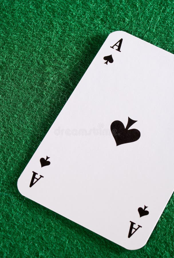 Ace on Green stock image. Image of poker, happiness, gambling - 33346095