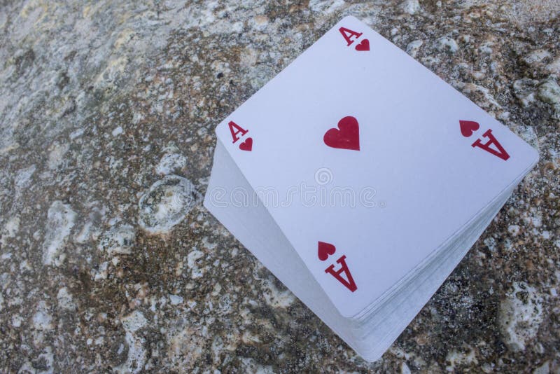 Ace of Heart Poker Card Deck Gamble Theme Stock Photo - Image of spade ...