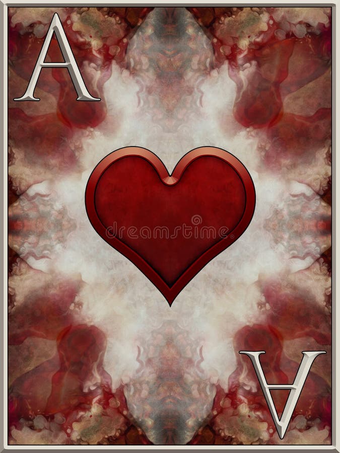 Ace of Hearts Card stock illustration. Illustration of winner - 118444860