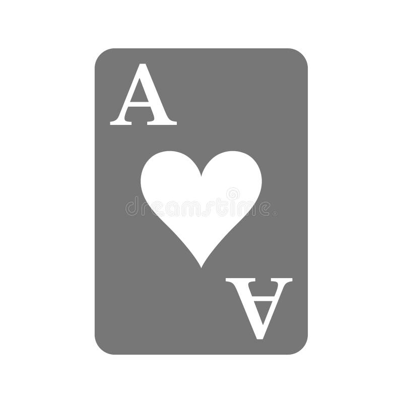Ace of hearts vector icon stock vector. Illustration of filled - 377667021