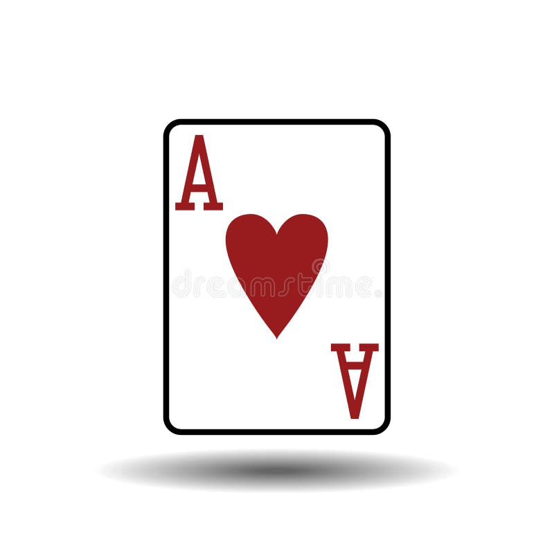 Ace of Hearts Vector Illustration Stock Vector - Illustration of video ...