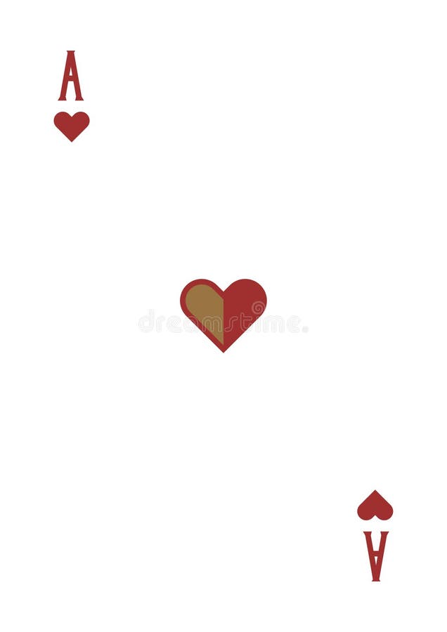 Ace of Hearts. Vector Illustration Decorative Design Stock Vector ...