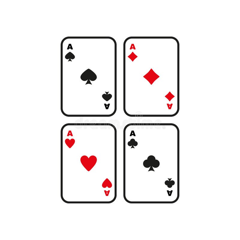 The Ace Icon. Playing Card Suit Symbol Stock Vector - Illustration of ...