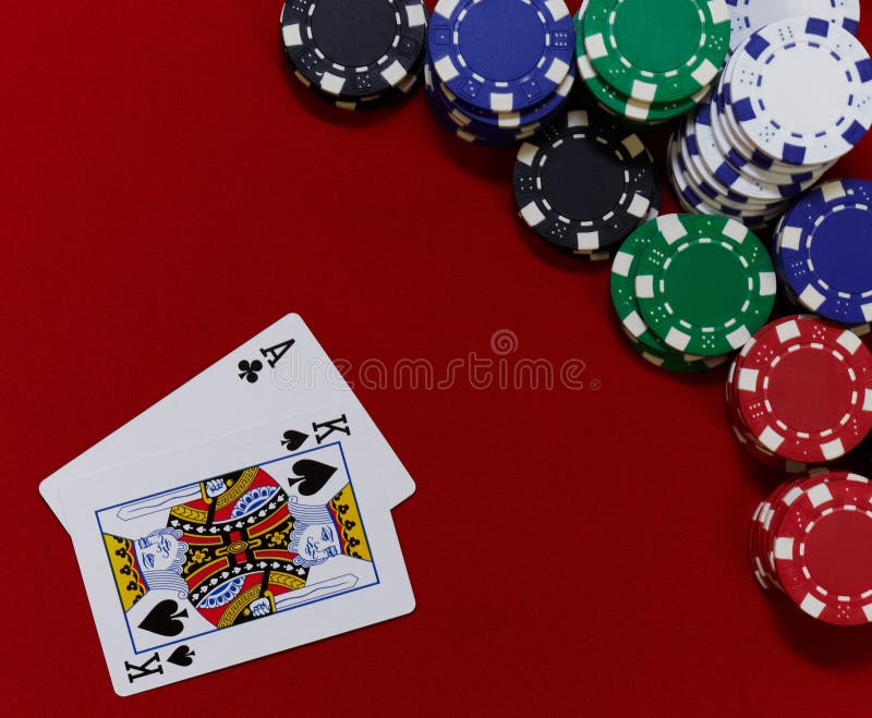 Ace king with chips stock image. Image of game, money - 12315421