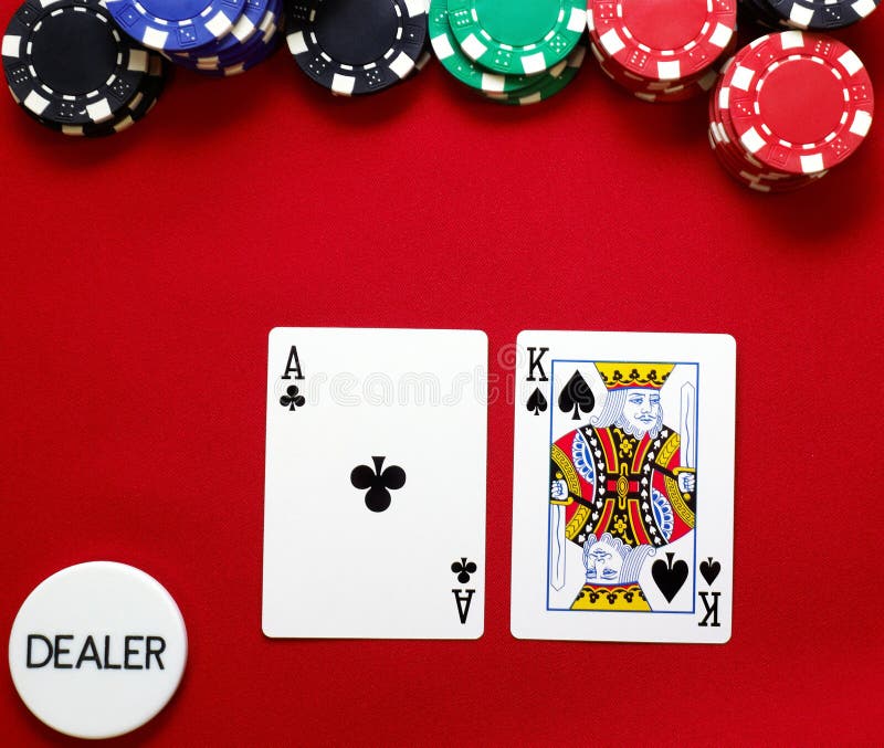 Ace King Offsuited on the Button Stock Photo - Image of dealer, chips ...