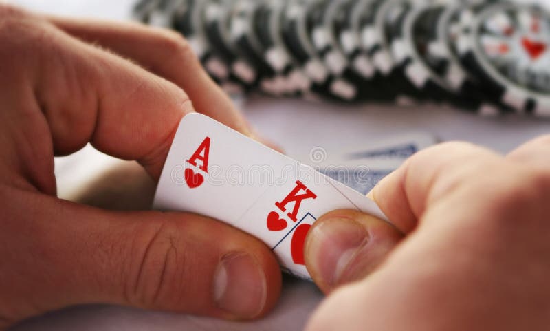 Ace and king at poker stock photo. Image of male, finger - 9776312