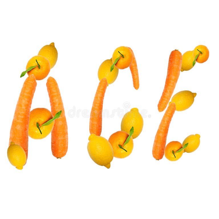 ACE Letter of Fruits stock illustration. Illustration of conceptual ...