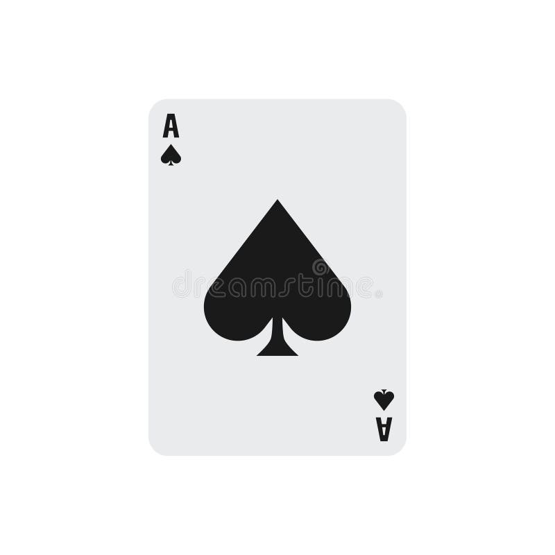 Ace Playing Card for Poker Hand Game. Stock Vector - Illustration of ...