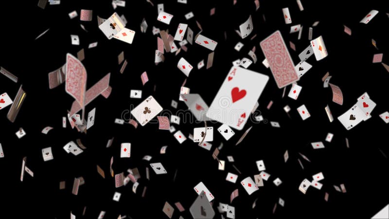 Falling Poker Cards Aces Loop Stock Video - Video of animation, euro ...