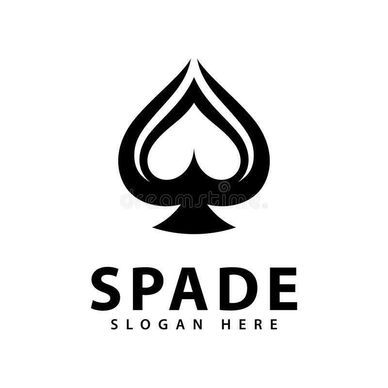Ace of Spade Logo Design Vector Icon Stock Vector - Illustration of ...