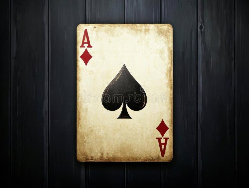 Ace of Spades, a Classic Card Game Symbol Stock Illustration ...