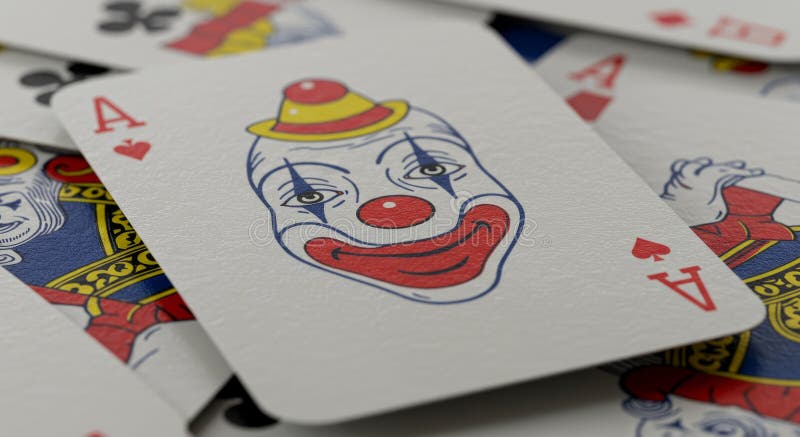 Ace of Spades Clown Playing Card Closeup of an Ace of Spades Playing ...