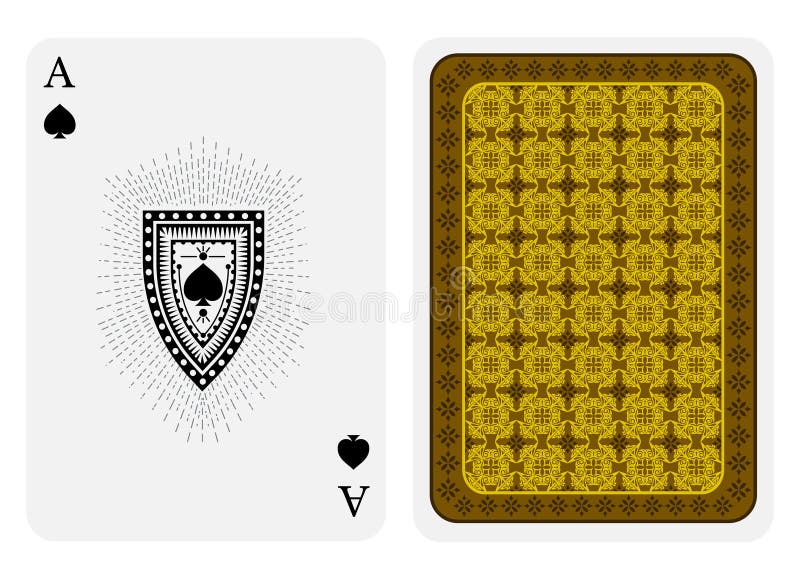 Ace Spades Gold Playing Card Stock Illustrations – 202 Ace Spades Gold ...