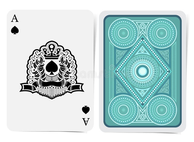 Spades with Abstract Decorations in Black and Red Stock Vector ...