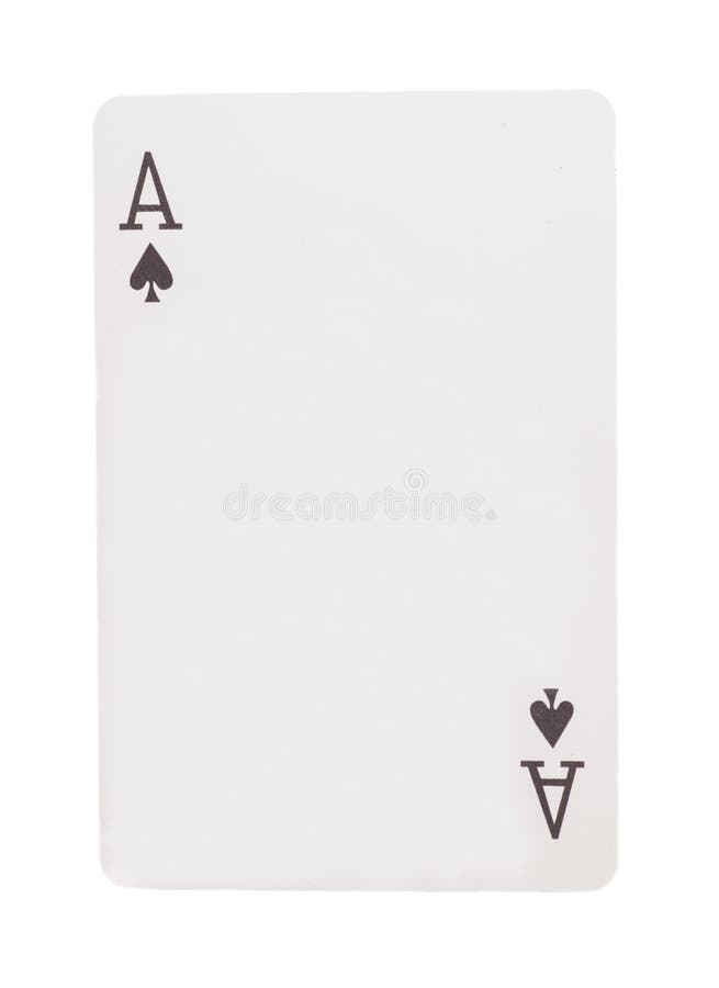 Ace of Spades Playing Card Isolated on White Stock Image - Image of ...
