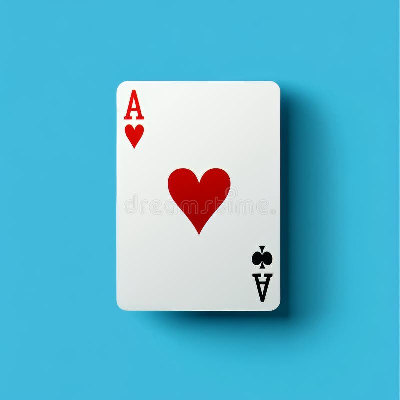 Ace of Spades Playing Card with a Lively Blue Backdrop. Stock Image ...