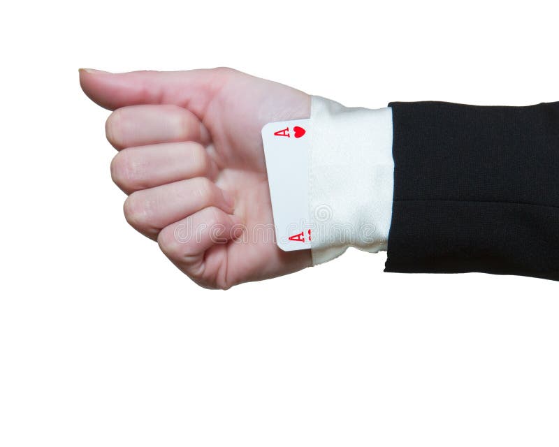 Ace Up the Sleeve stock image. Image of winner, gambler - 38482053