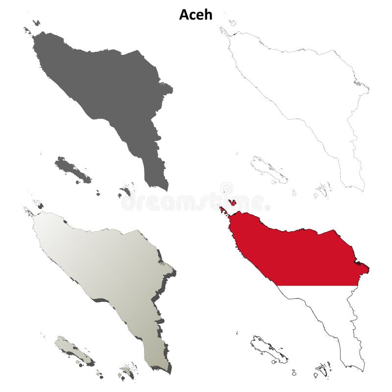 Aceh map vector stock vector. Illustration of illustration - 133383955