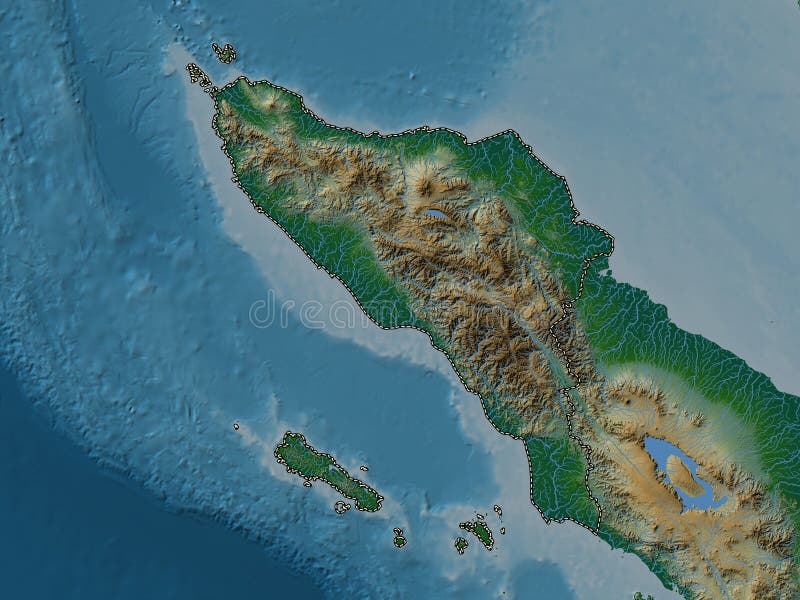 Aceh, Indonesia. Physical. No Legend Stock Illustration - Illustration ...