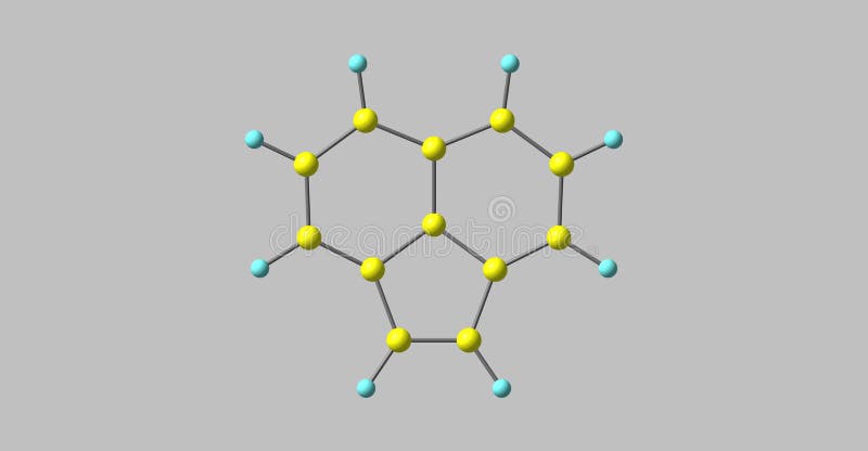 Acenaphthylene Molecular Structure Isolated on Grey Stock Illustration ...