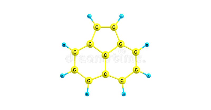 Acenaphthylene Molecular Structure Isolated on White Stock Illustration ...