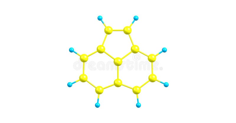 Acenaphthylene Molecule. Isolated Molecular Model. 3D Rendering Stock ...