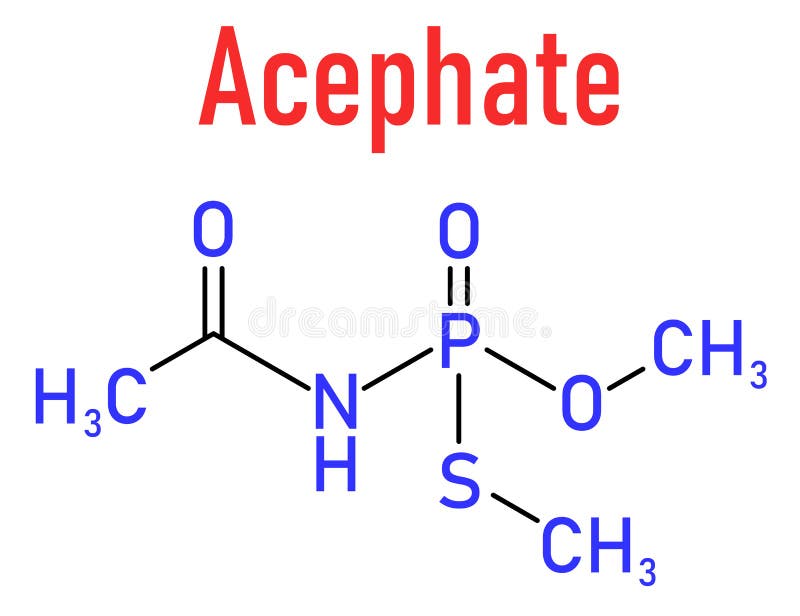 Acephate Insecticide Molecule. Skeletal Formula Stock Vector ...