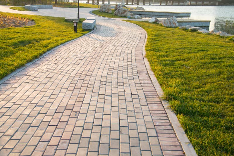 Textura Del Pavimento De La Acera Foto de archivo - Imagen de camino ...
