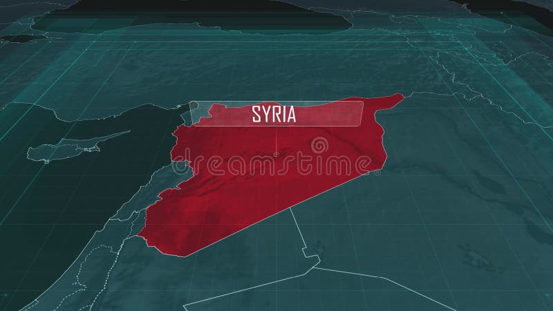 Acercar Al Mapa De Siria Con Texto Y Sin Texto Almacen De Video - Vídeo ...