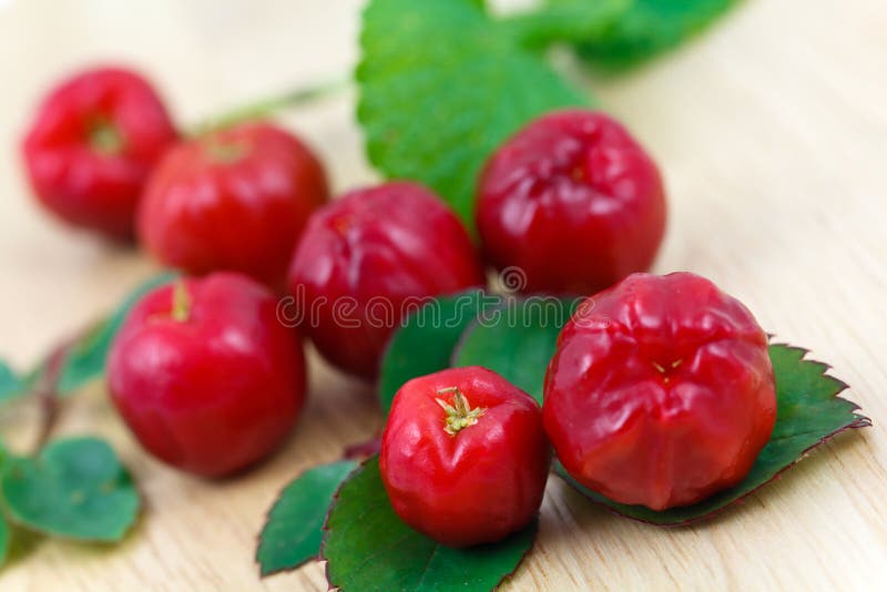 Acerola Small Cherry Fruit with High Quantity C Vi Stock Image - Image ...